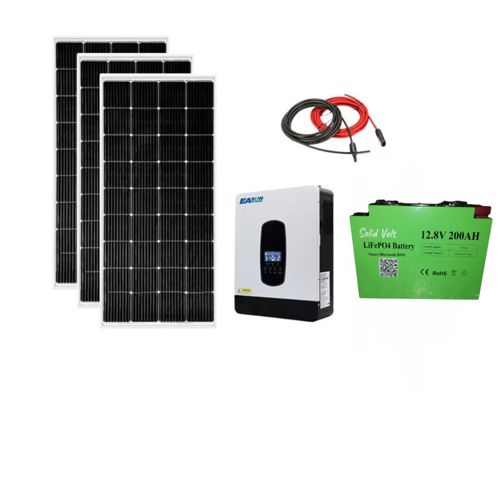 Kit Solar Fotovoltaic Invertor Hibrid 2.2 KW Pe 12 V Cu MPPT Controller ...